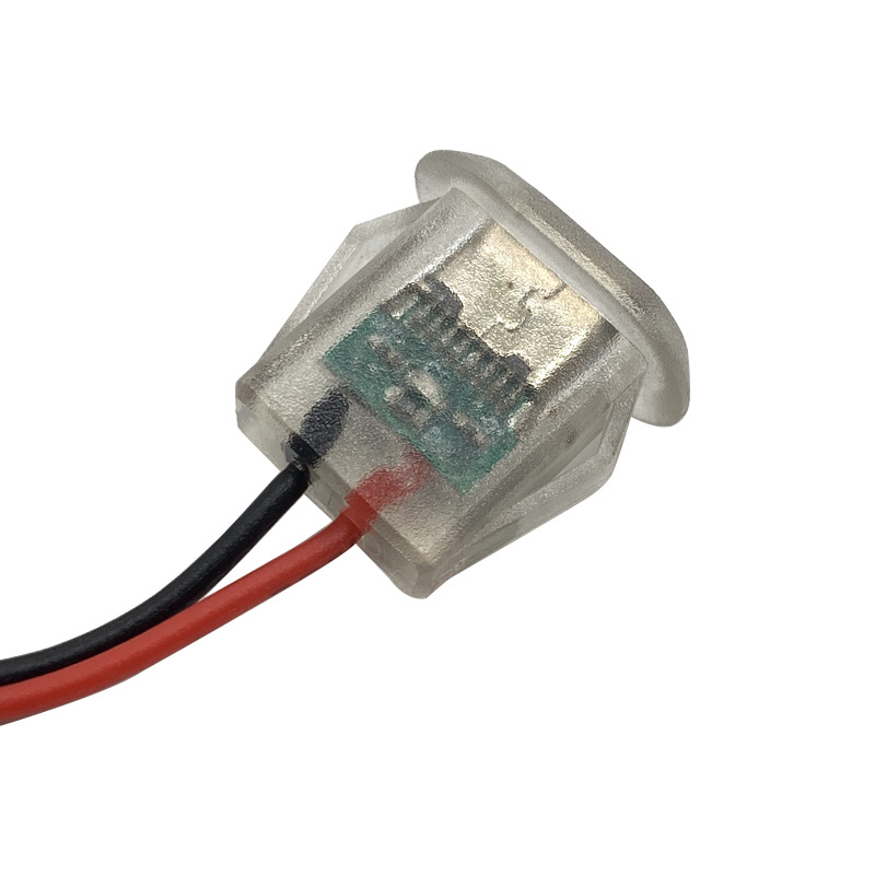 USB-20C-F-06F12L-T Panel Mount Clear Plastic USB Type C Jack with LED ...